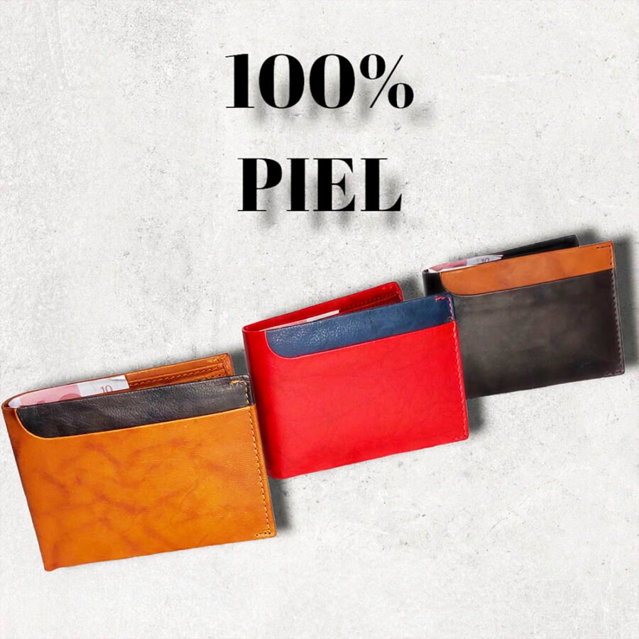 Cartera Piel 100 Color Marron Claro María Ámbar Moda Y Complementos
